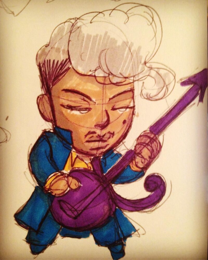 Sketch: Prince chibi style by Miguel Guerra - 7 Robots