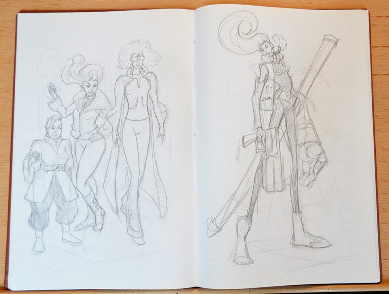 Sketching Practice: Female Body Types by Miguel Guerra