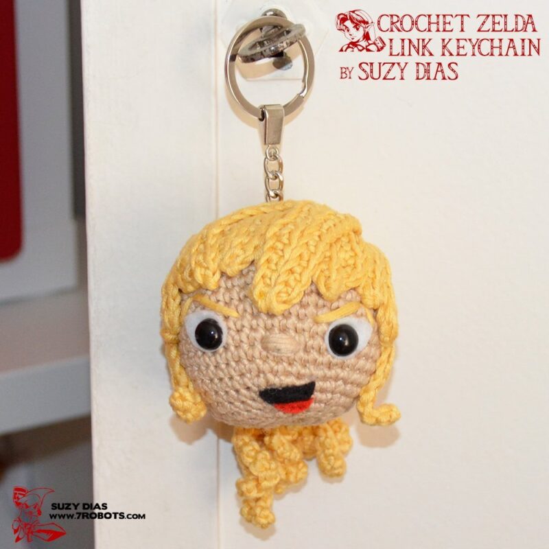 Crochet Zelda Link Keychain Handmade by Suzy Dias