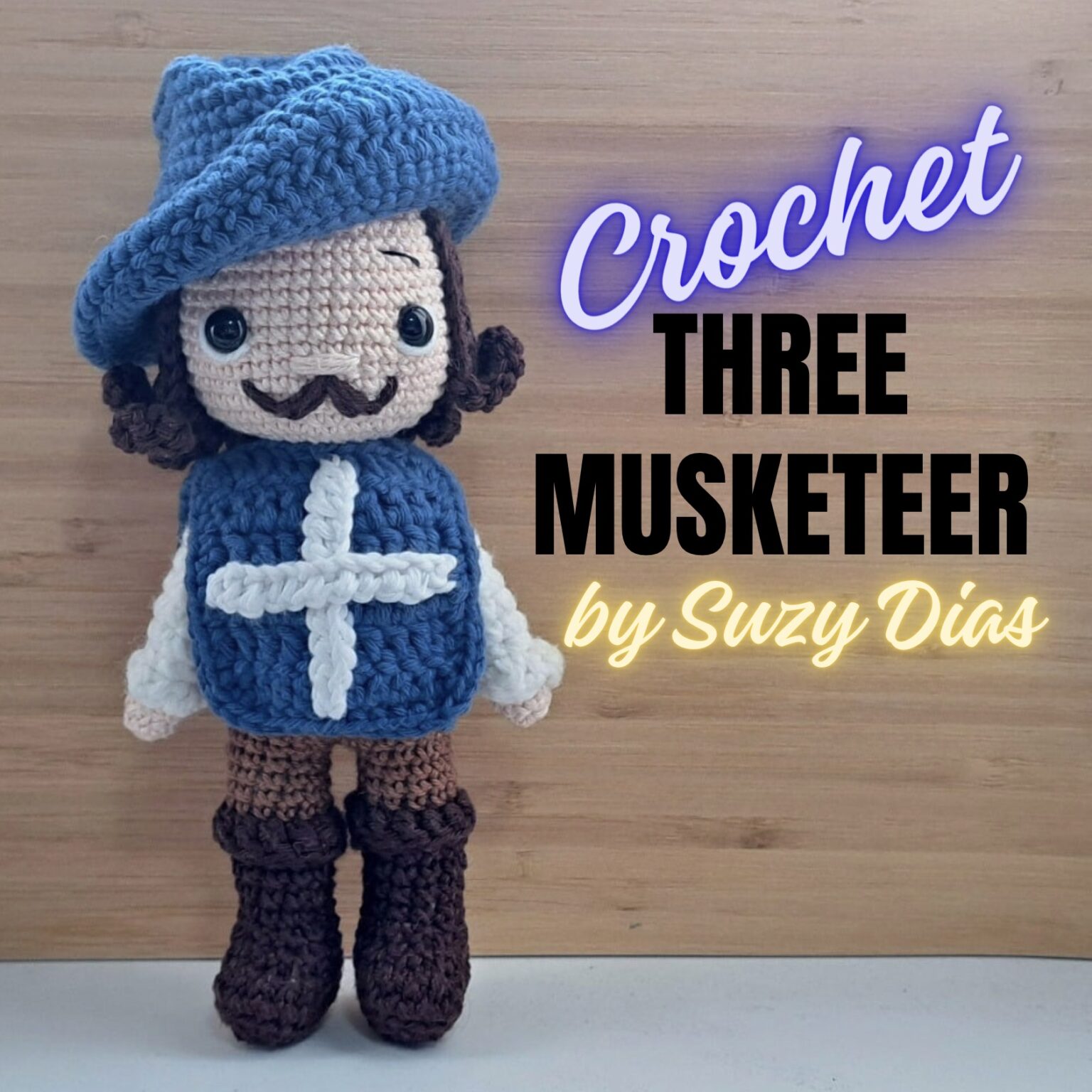 Crochet Alexandre Dumas Handmade Toy by Suzy Dias